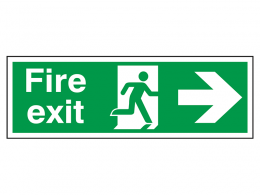 "Fire Exit Up" Fire Exit Direction Sign | Free Delivery