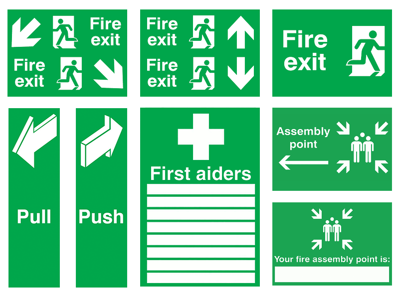 Buy Fire Exit & First Aid Signs | Free Delivery