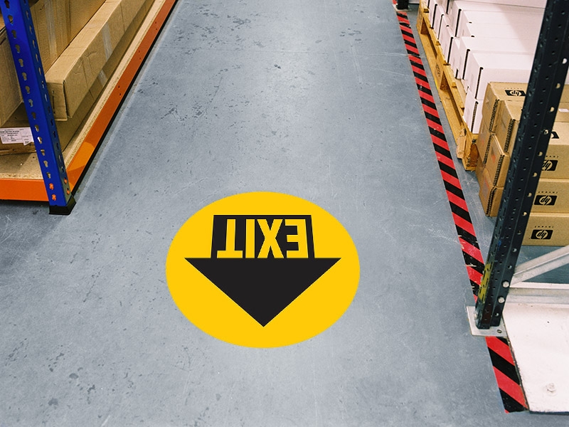 "Exit Arrow" Floor Graphic Marker | Free Delivery