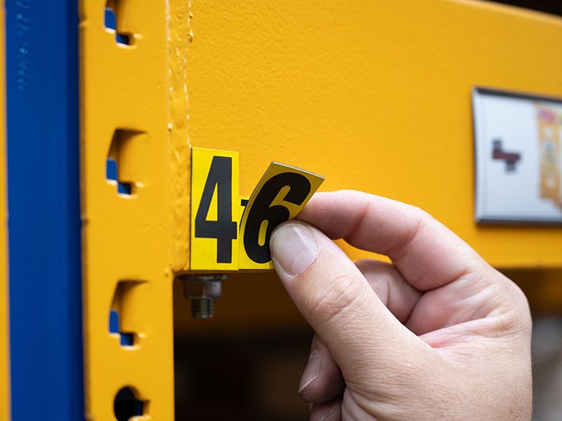 Black on Yellow Magnetic Numbers | Free Next Day Delivery