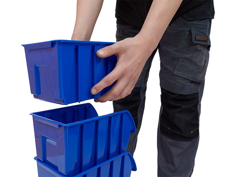 Blue Plastic Storage Bins | Free UK Next Day Delivery