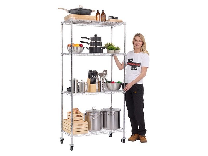 Chrome Storage Rack | Free Next Day Delivery