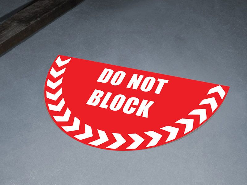Do Not Block Floor Graphic Marker | Free Delivery