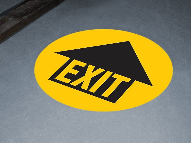 Exit Arrow Floor Symbol Marker | Free Delivery
