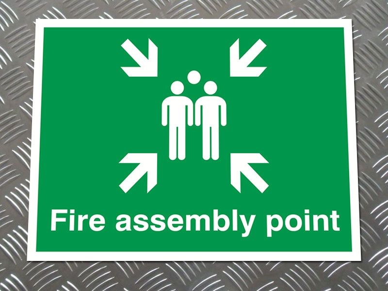 "Fire Assembly Point" Fire Exit Sign | Free Delivery