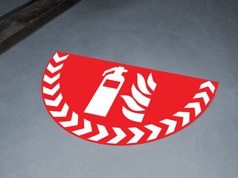 Fire Extinguisher Floor Graphic Marker | Free Delivery