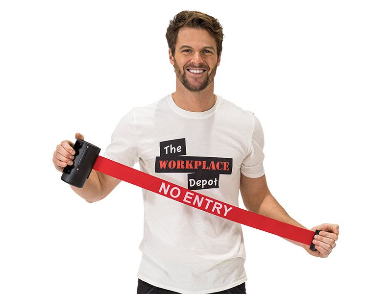 No Entry Retractable Belt Barrier | Free Next Day Delivery