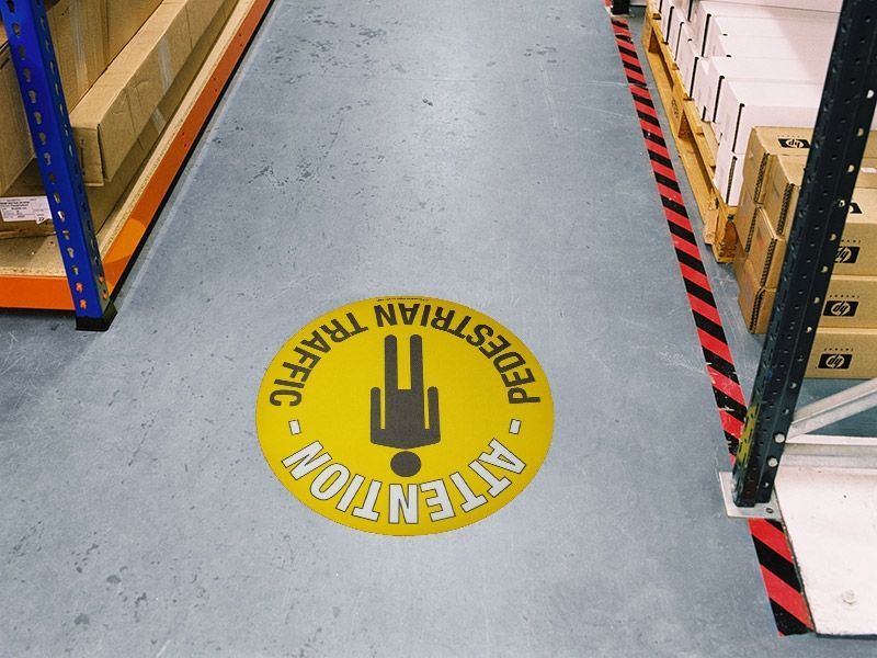 Pedestrian Traffic Floor Symbol Marker | Free Delivery