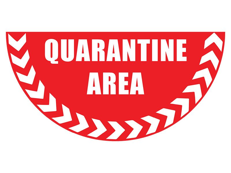 Quarantine Area Floor Graphic Marker | Free Delivery