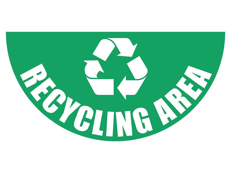 Recycling Area Floor Graphic Marker | Free Delivery