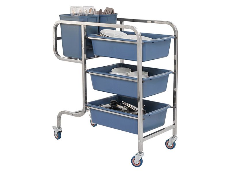 Stainless Steel Bussing Trolley | Free Next Day Delivery
