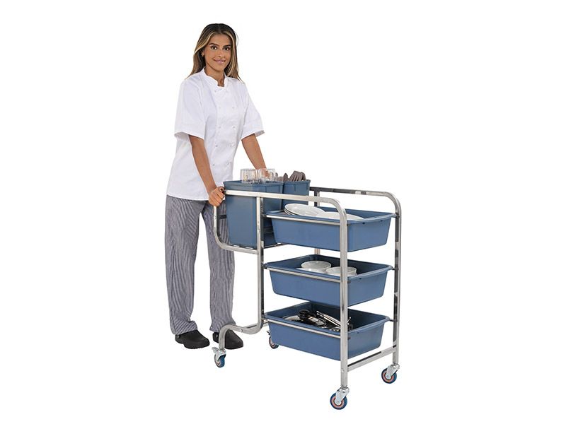Stainless Steel Bussing Trolley | Free Next Day Delivery