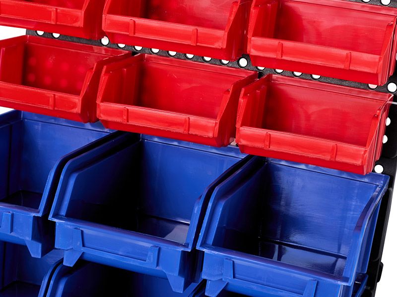 Wall Mounted Louvred Panel Bin Kit | Free Next Day Delivery