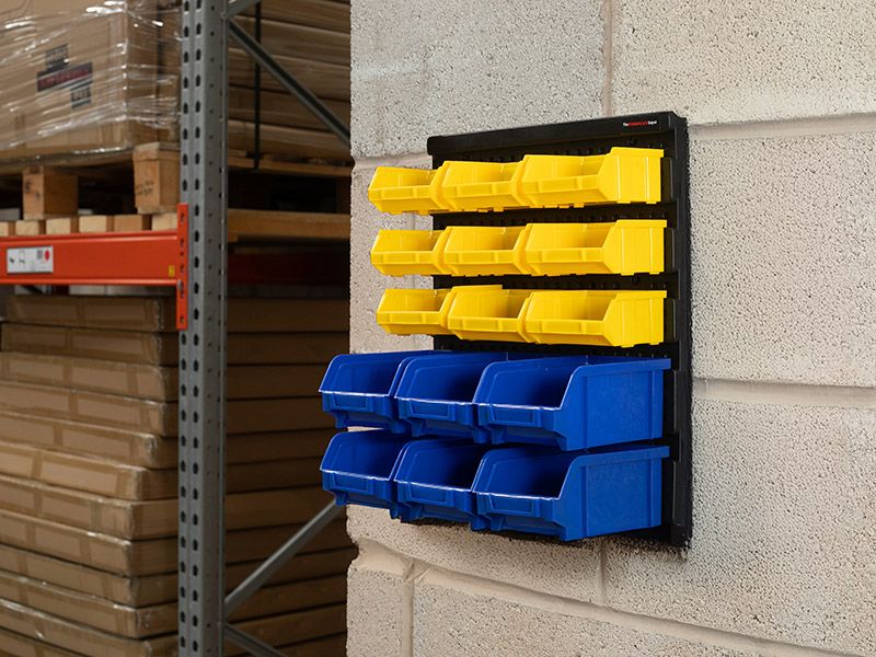 Wall Mounted Louvred Panel Bin Kit | Free Next Day Delivery