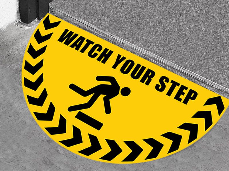 Watch Your Step Floor Graphic Marker | Free Delivery