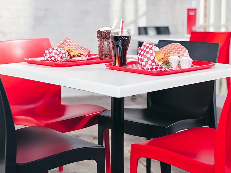 Werzalit Square White Table | Free Delivery