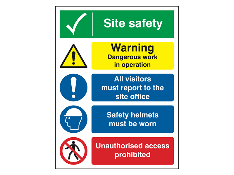 "Work in Operation" Construction Site Safety Board | Free Delivery