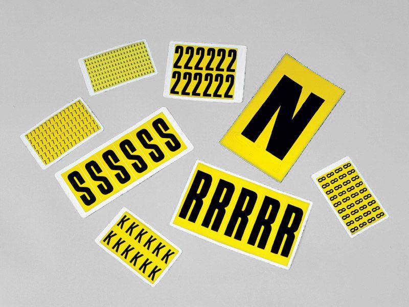 Yellow Self Adhesive Numbers & Letters | Free Delivery