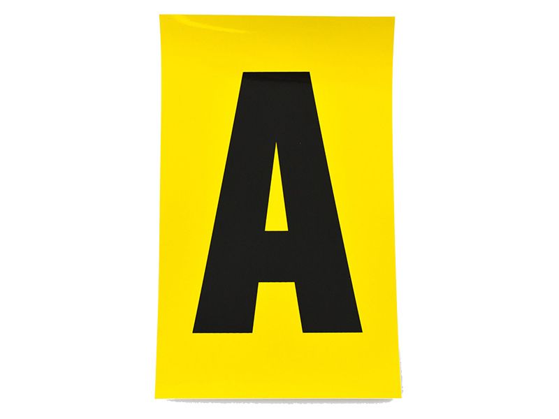 Yellow Self Adhesive Numbers & Letters | Free Delivery
