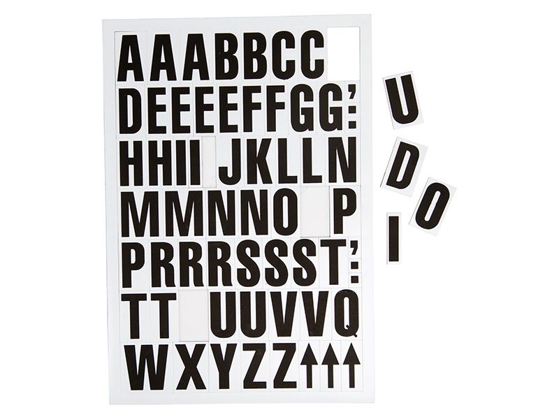 Black on White Magnetic Letters | Free Next Day Delivery