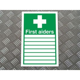 "First Aiders" First Aid Sign | Free Delivery