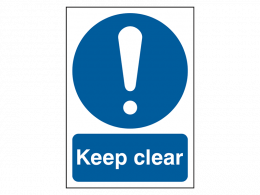 "Keep Clear" Mandatory Site Safety Sign | Free Delivery