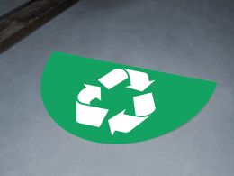Recycling Symbol Floor Graphic Marker | Free Delivery