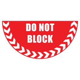 Do Not Block Floor Graphic Marker | Free Delivery