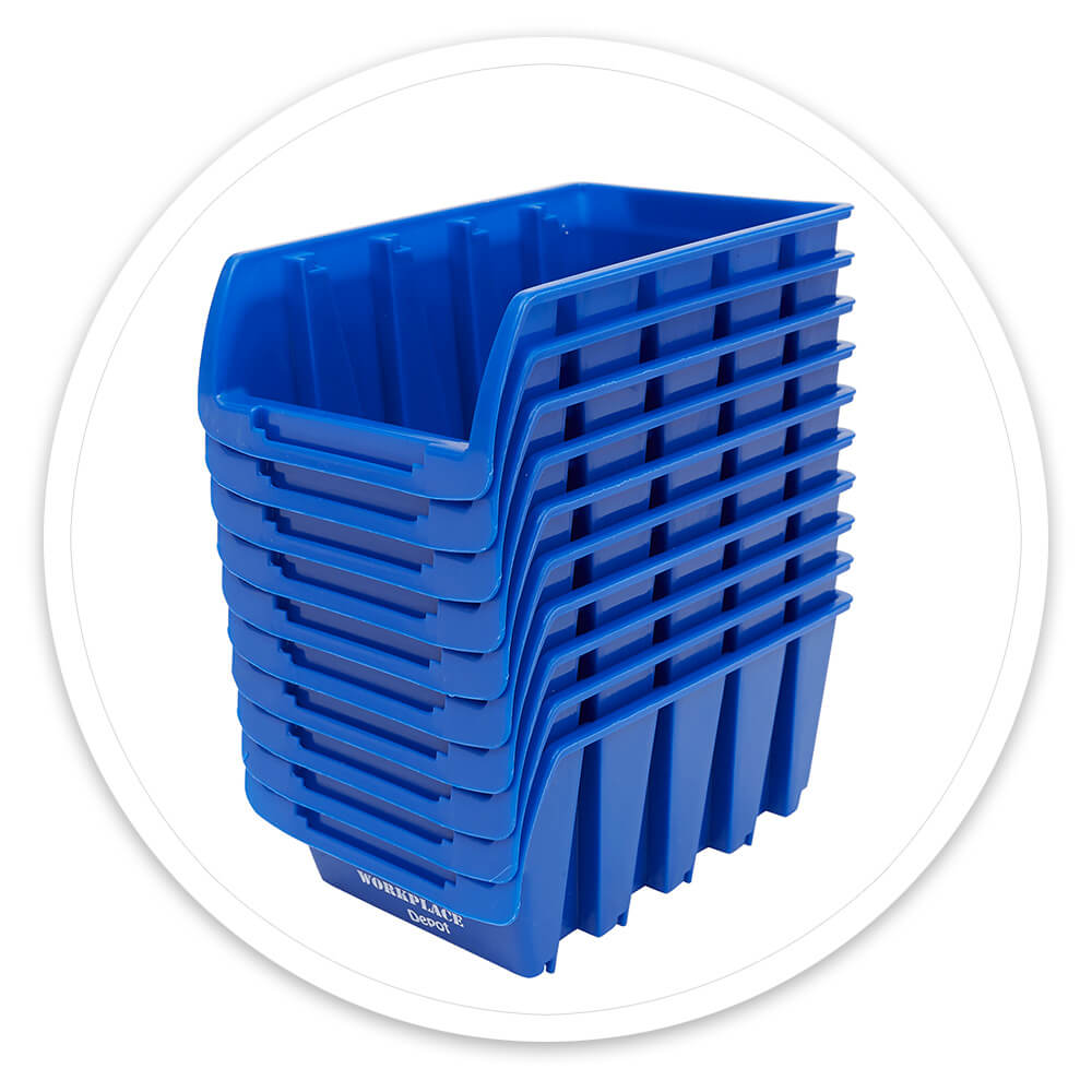 Blue Plastic Storage Bins | Free UK Next Day Delivery
