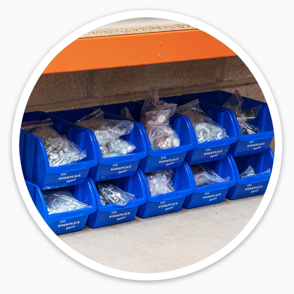 Blue Plastic Storage Bins | Free UK Next Day Delivery