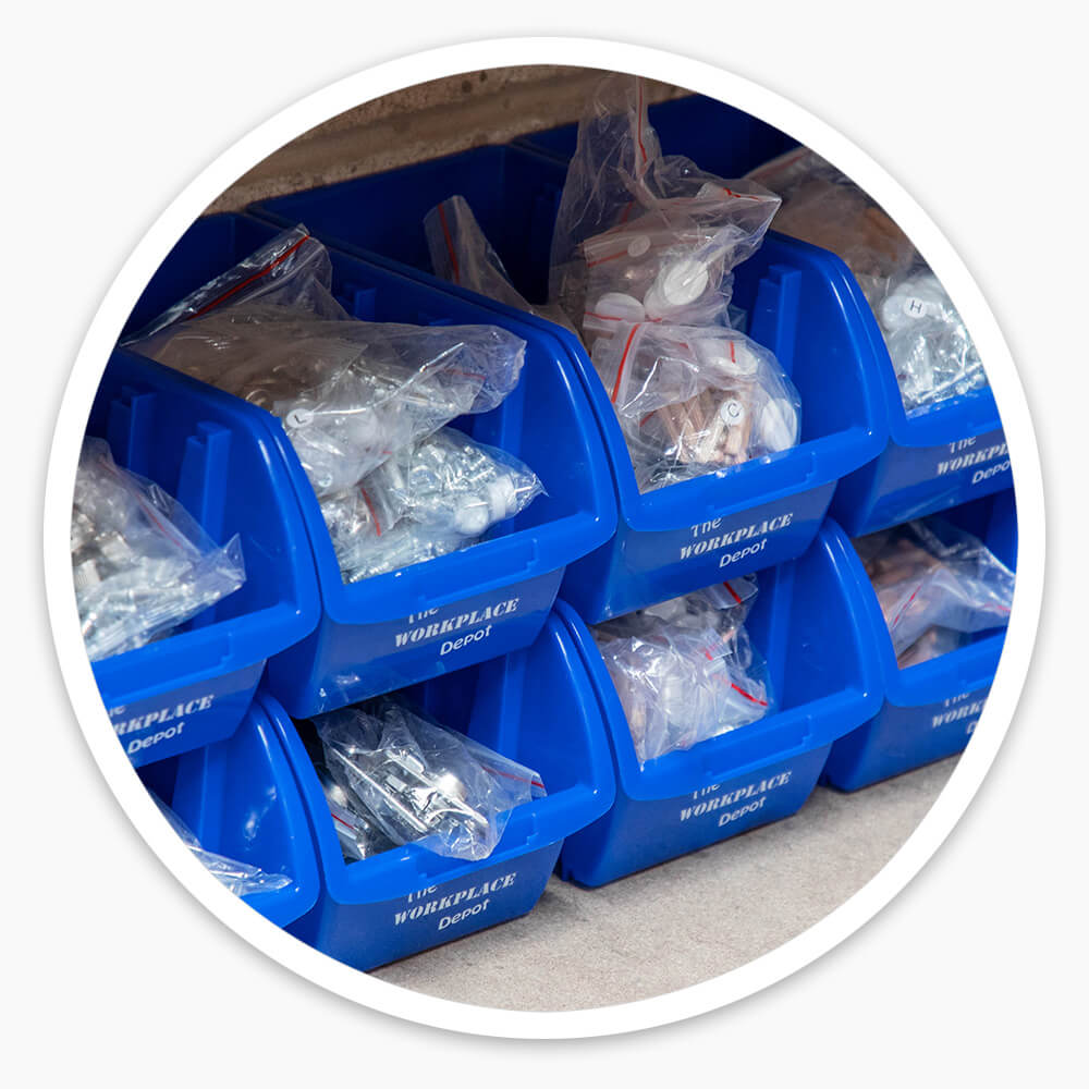 Blue Plastic Storage Bins | Free UK Next Day Delivery