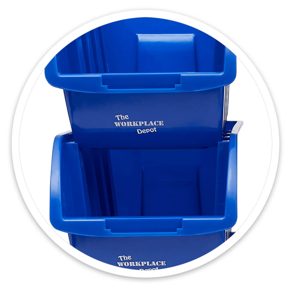 Blue Plastic Storage Bins | Free UK Next Day Delivery