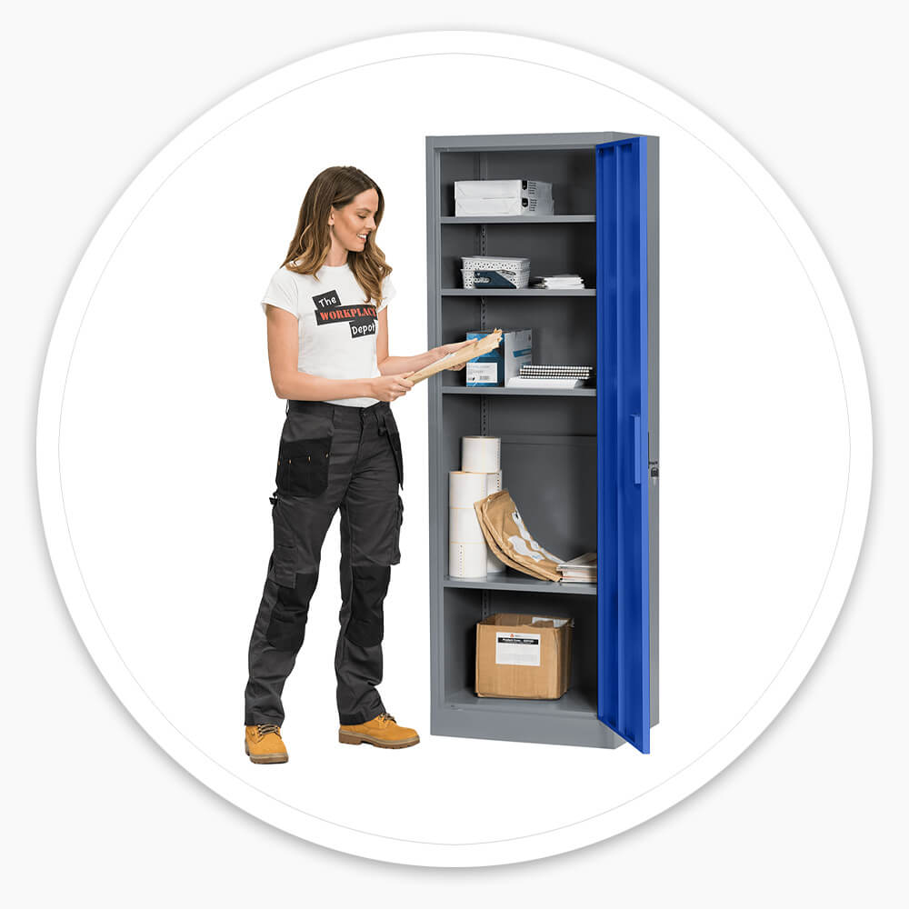 Slim Storage Cabinet | Free Next Day Delivery