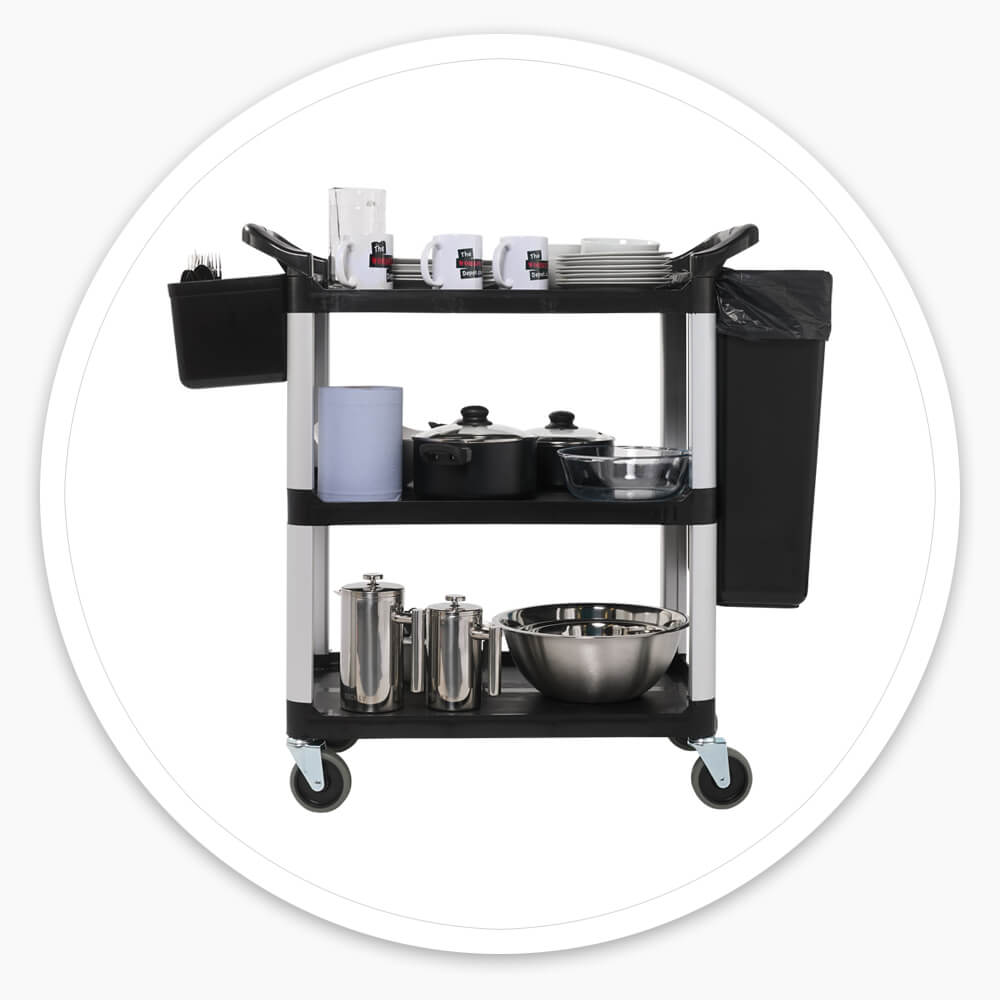 Catering Trolley with Bins | Free Next Day Delivery