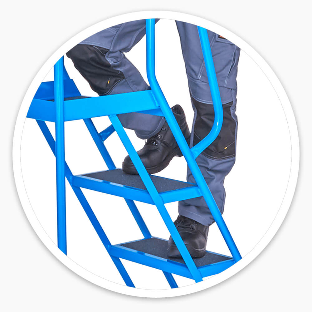 Mobile Steps with Handrail | Made in Britain | Free Next Day Delivery