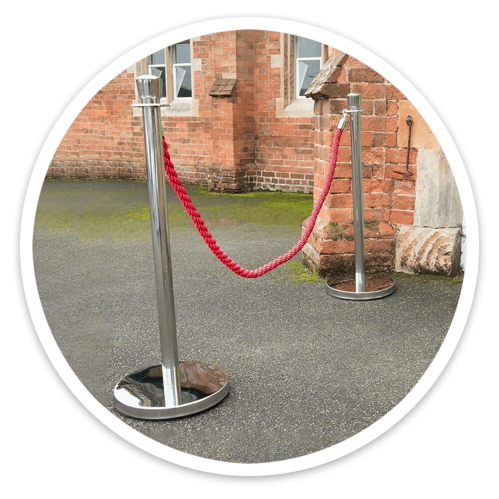 Red Rope Barrier | Free Delivery