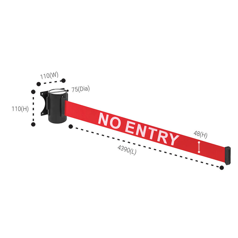 No Entry Retractable Belt Barrier | Free Next Day Delivery